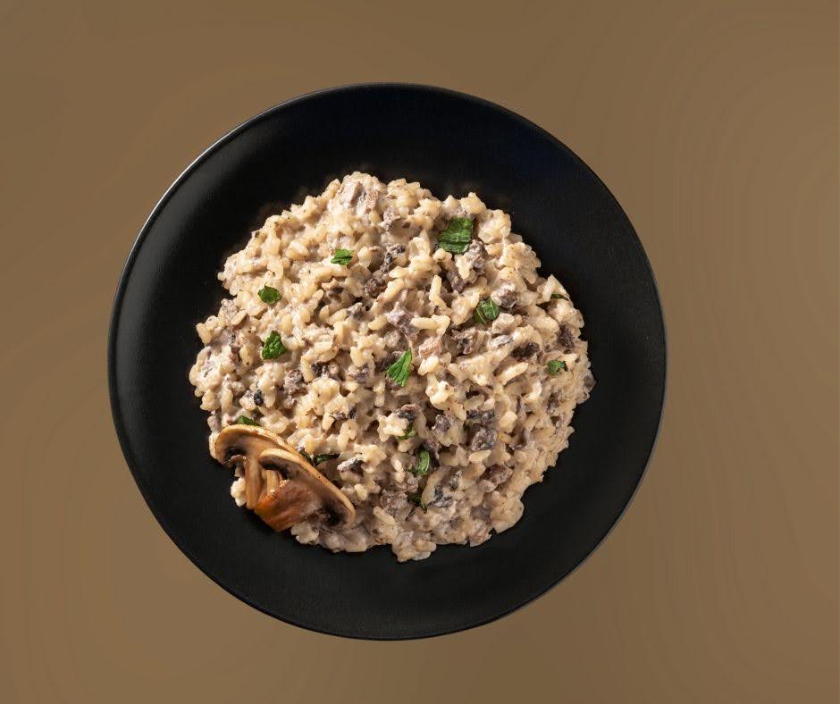 Cauliflower Rice with Shiitake Mushrooms & Coconut Sauce